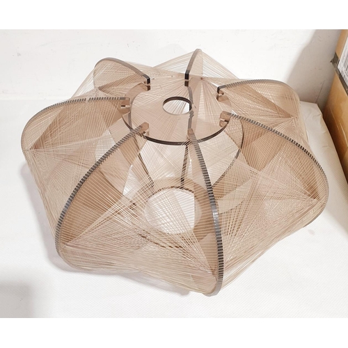 A Paul Secon Lucite Perspex and nylon thread string ceiling lightshade ...