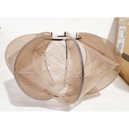 A Paul Secon Lucite Perspex and nylon thread string ceiling lightshade ...