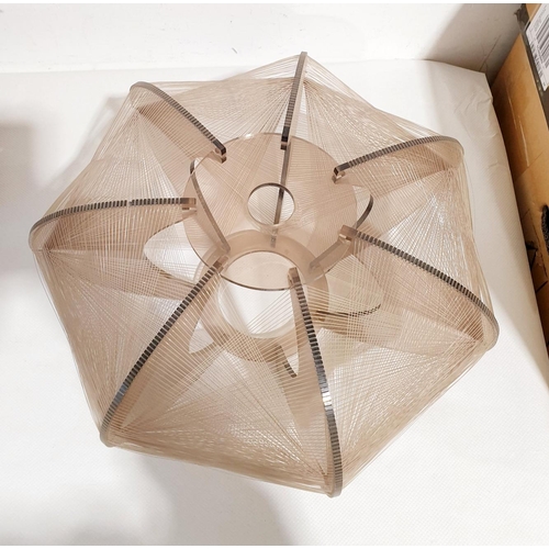 A Paul Secon Lucite Perspex and nylon thread string ceiling lightshade ...