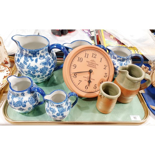 A terracotta original Suffolk Time Piece quartz wall clock, diameter ...