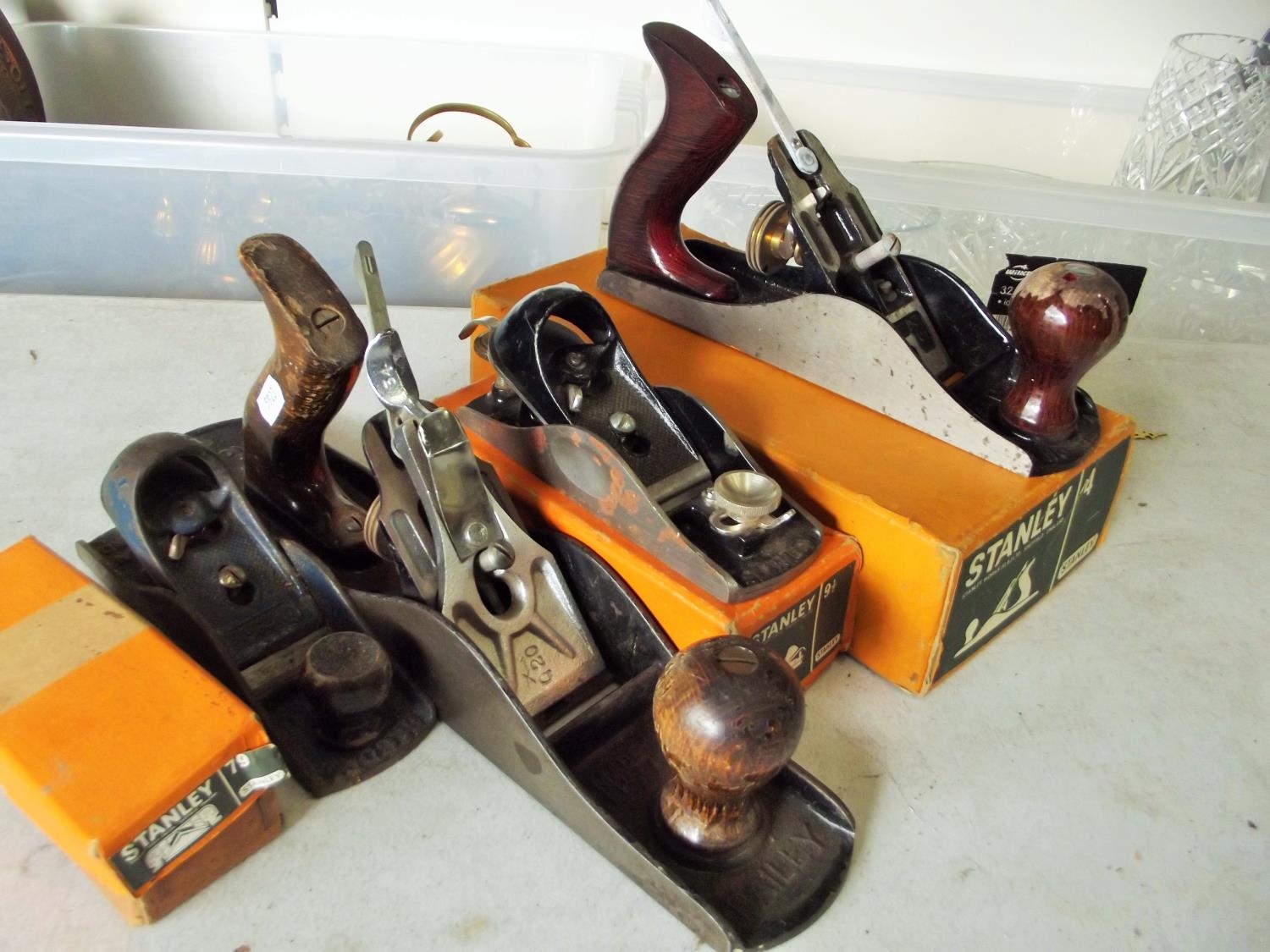 Selection of Wood Planes which are: Stanley Number 4 with box. Stanley ...