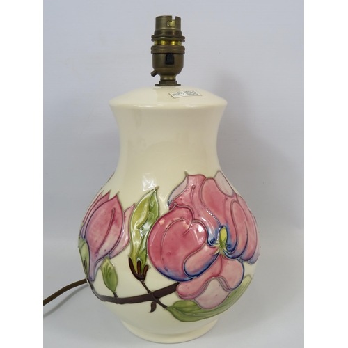 Moorcroft Magnolia table lamp standing 31cm tall from the base to the ...