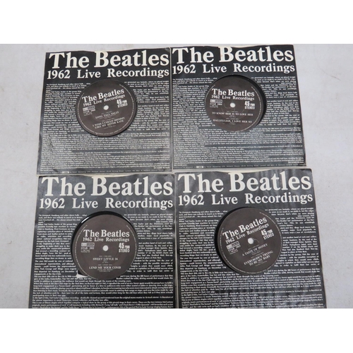 Four, Vinyl 45's Beatles Live recordings. See photos,