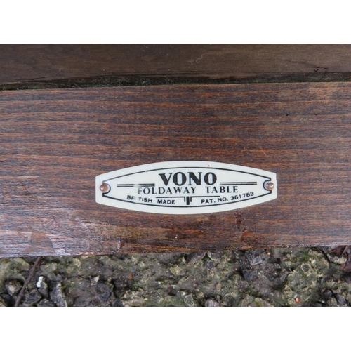 Vintage 'VONO' Green baise folding card table in very good order. 17 x ...
