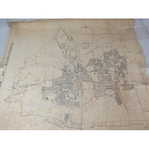 Dozens of old Vintage OS maps of Winterton, Scunthorpe, Burton Stather ...