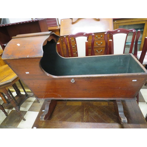 Victorian era Rocking crib made from Mahogany. Lovely condition . H:27 ...
