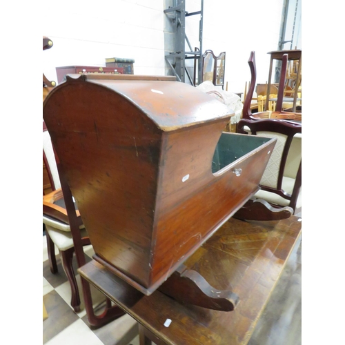 Victorian era Rocking crib made from Mahogany. Lovely condition . H:27 ...