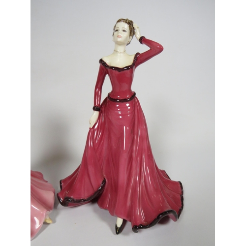 2 Coalport figurines Ruby Anniversary & Seasons Greetings.