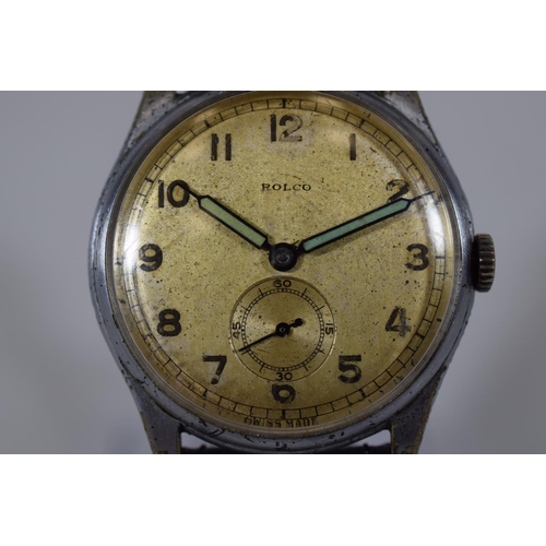 1940's-50's Rolex Made, 'Rolco' Swiss made vintage watch. 15 Jewel with ...