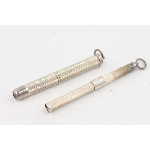 2 x Assorted Vintage Stamped .925 STERLING SILVER Toothpicks (9g) 667197