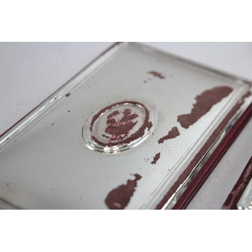 2 x Vintage Stamped .925 STERLING SILVER Cover Notebooks 201g 631266