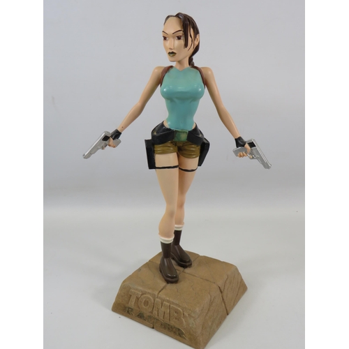 Hard Resin Model of Tomb Raider Laura Croft standing on Stone effect ...