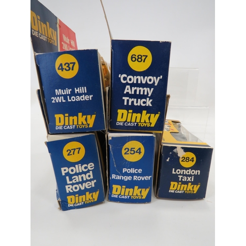 Five Dinky Die Cast models numbers, 284 254 687 437 277. All in ...