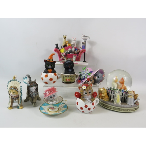 Hamilton and Bradford exchange limited edition Cat figurines etc.