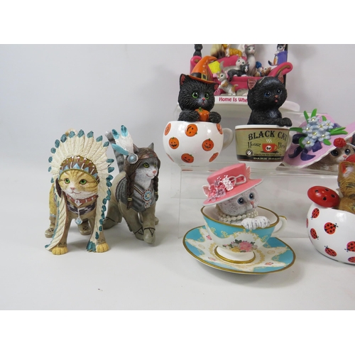 Hamilton and Bradford exchange limited edition Cat figurines etc.