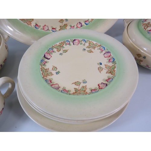 21 pieces of Art deco Clarice cliff dinnerware in a floral pattern ...