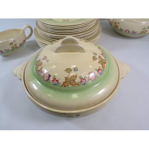 21 pieces of Art deco Clarice cliff dinnerware in a floral pattern ...