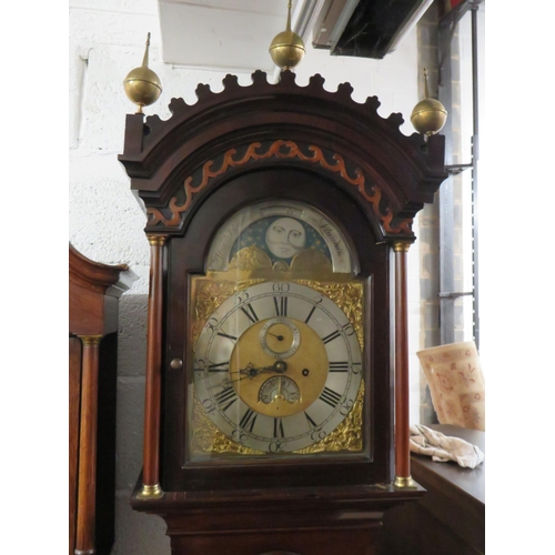 Beautiful Early George III, Long case clock with Silvered Brass Dial ...