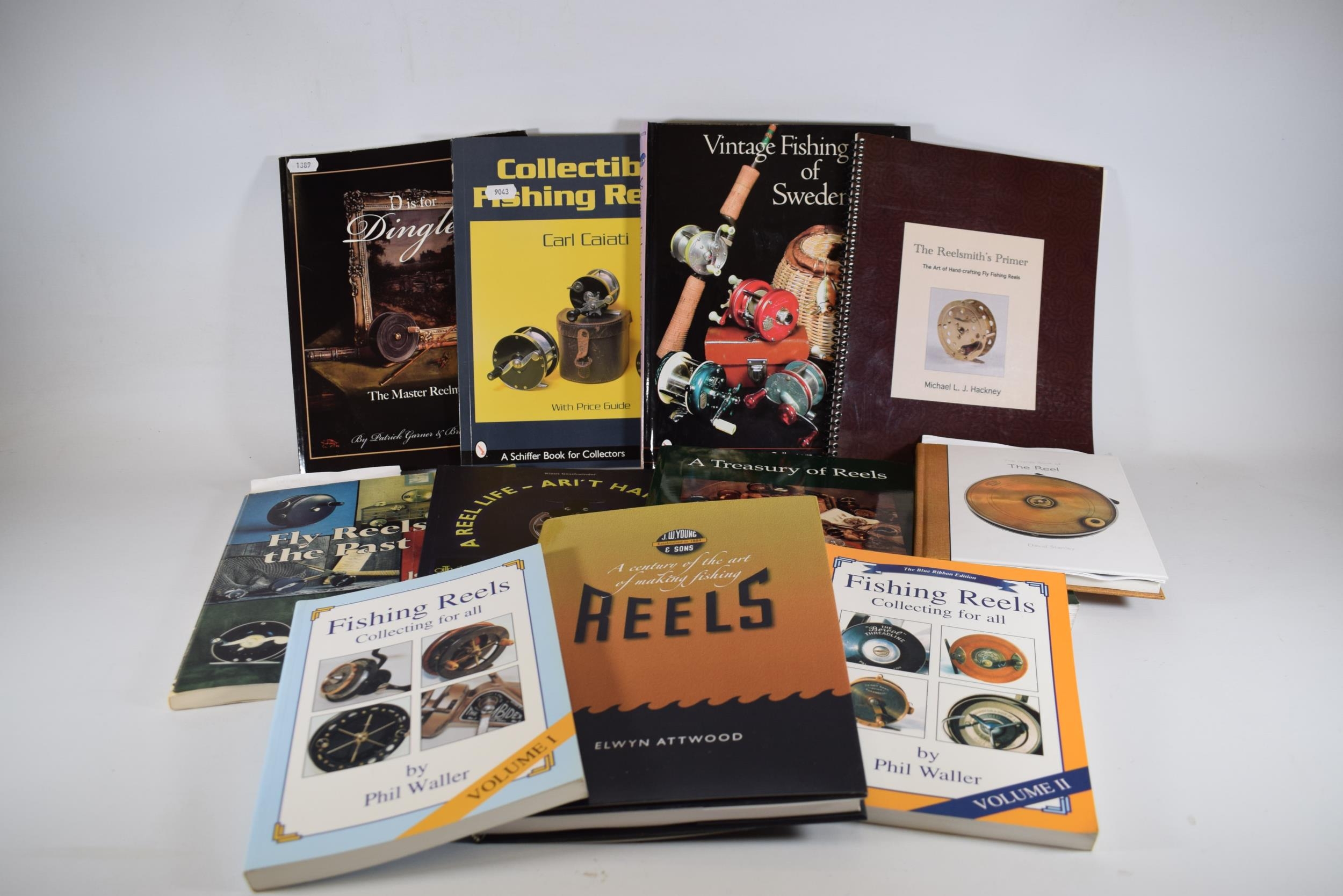 Twelve books on Fishing reels including 'The Hardy Book of the reel ...