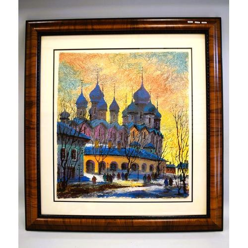 Large Framed Under Glass Original Watercolour & Acrylic painting of ...