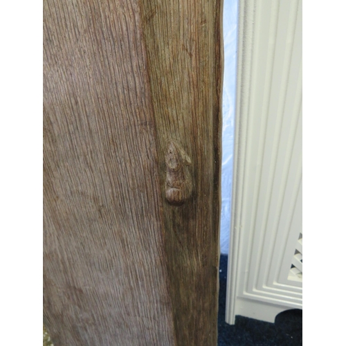 Robert 'Mousey' Thompson Fire Surround of heavy Oak Construction which ...