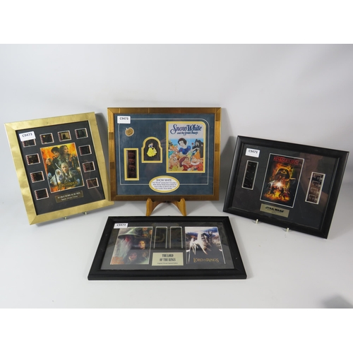 Framed limited edition film cells for Snow white, Starwars and Lord of ...
