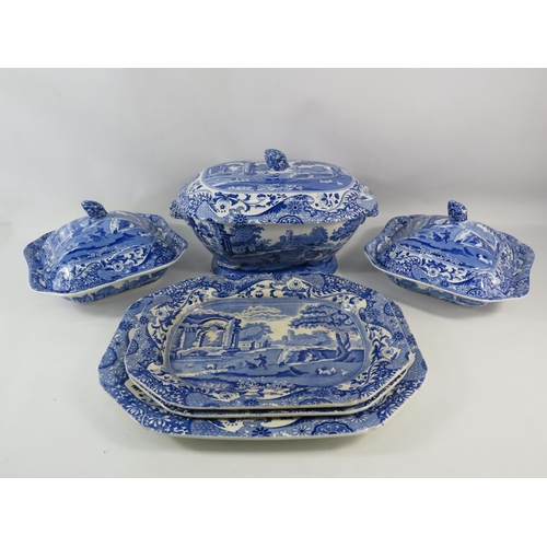 Spode Italian large soup tureen, 2 veg tureens and 3 large serving ...