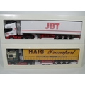 Two boxed and unopened 1:50 Scale Models of Articulated Lorries. In as ...
