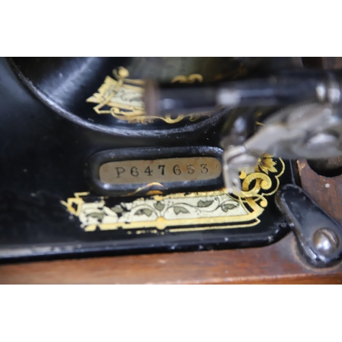 Vintage Singer Sewing machine with case and stool. Machine serial ...