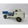 Vintage Tri-ang Transporter flat bed truck, 6" tall & 13.5" long.