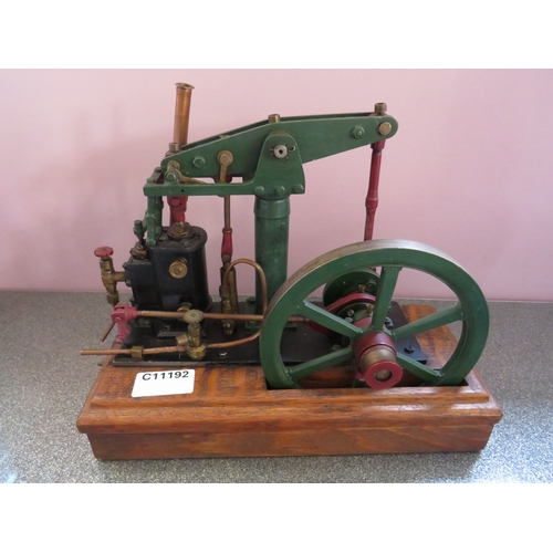 Lovely Model Steam Beam Engine in working order with flywheel, mounted ...