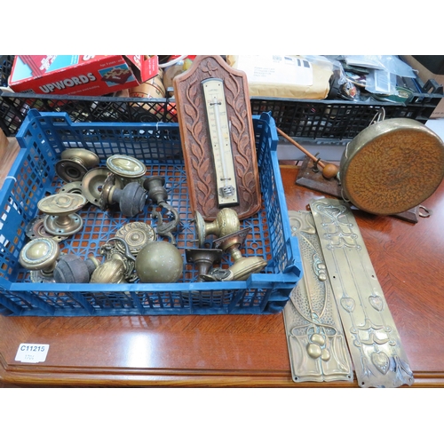 Selection of Brass knobs and Knockers. See photos.
