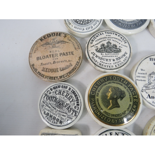 Good selection of vintage paste pot lids.