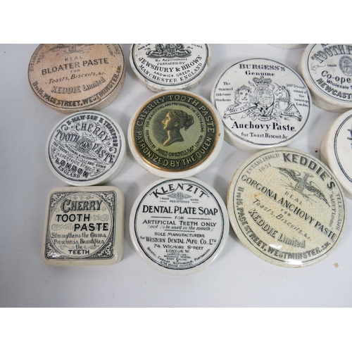 Good selection of vintage paste pot lids.