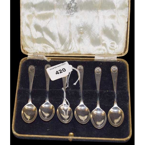 A Cased Set of Sheffield Spoons