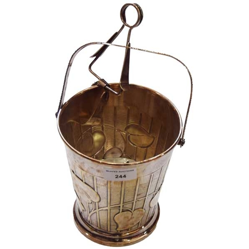 An Unusual Ice Bucket and Tong Set