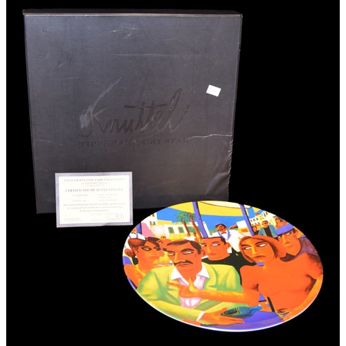 A Large Limited Edition 'Knuttel' Plate and Its Certificate