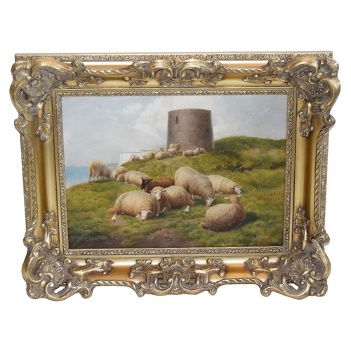 An Oil Painting 'Contented Sheep' - W. Sydney Cooper