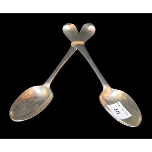 A Superb Pair of Early Irish Silver Serving Spoons, Dublin 1760, John ...