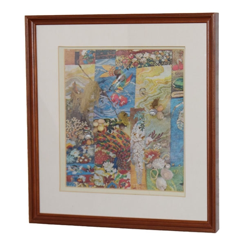 A Framed Text and a Framed Handcrafted Picture