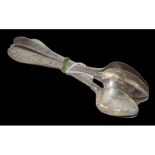 A Set of Six Silver Spoons, Dublin Circa 1790
