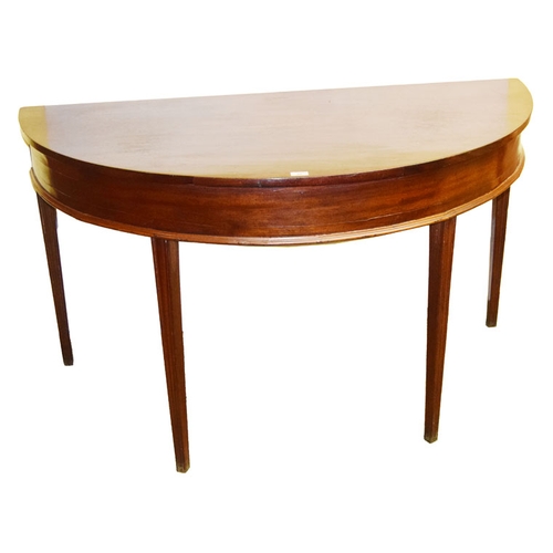 A Georgian Mahogany Semi Circular Hall/Side Table