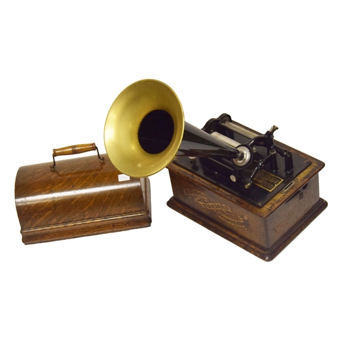 An 'Edison Standard Phonograph' and A Collection of Rolls