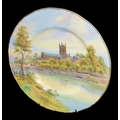 A Signed Royal Worcester Plate of Worcester Cathedral
