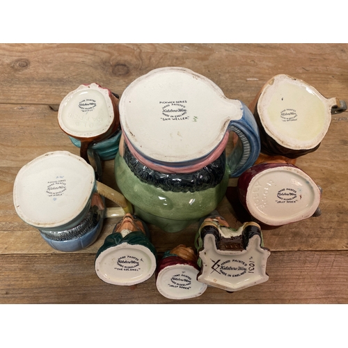 Kelsboro Ware Toby Jugs, Pickwick Sam Weller, Mr Winkle, Jolly Roger ...