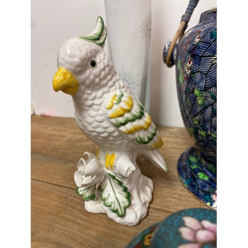 Ceramic Collection to include Lladro, Italian Cockatoo, Cloisonné ...