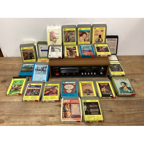 Sharp Solid State Stereo 8 Track Tape Player Recorder in Wooden Case ...