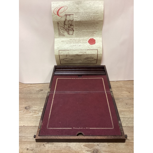 Remy Martin Cognac Dark Wood Writing Slop with Pen Tray and Scroll ...
