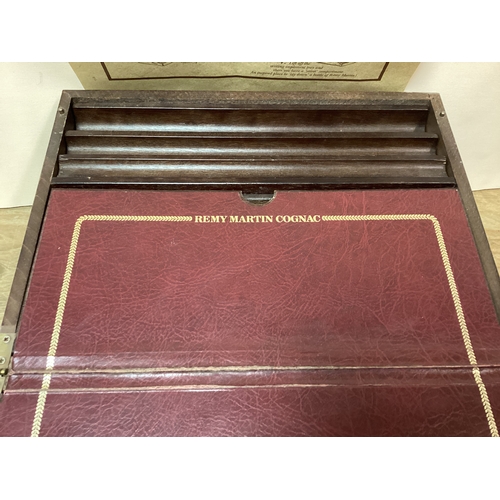 Remy Martin Cognac Dark Wood Writing Slop with Pen Tray and Scroll ...