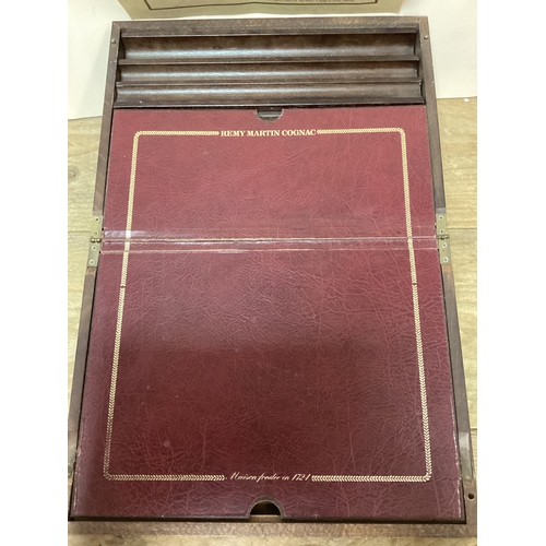 Remy Martin Cognac Dark Wood Writing Slop with Pen Tray and Scroll ...